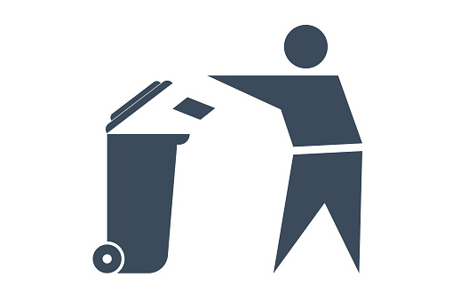 Ilustración de Símbolo De No Tirar Basura El Hombre Ordenado Pone La ... Ilustración de Símbolo De No Tirar Basura El Hombre Ordenado Pone La ...