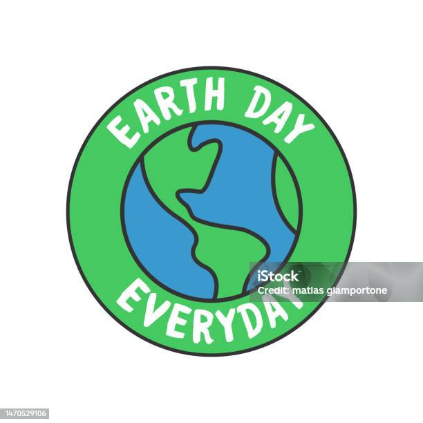 Insigne Du Jour De La Terre Autocollant Save The Planet Symbole De La