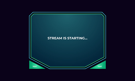 Bingkai Overlay Antarmuka Streaming Langsung Untuk Siaran Gamer Layar