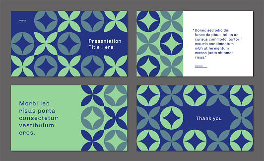 Presentation Design Layout With Abstract Geometric Graphics Opal System