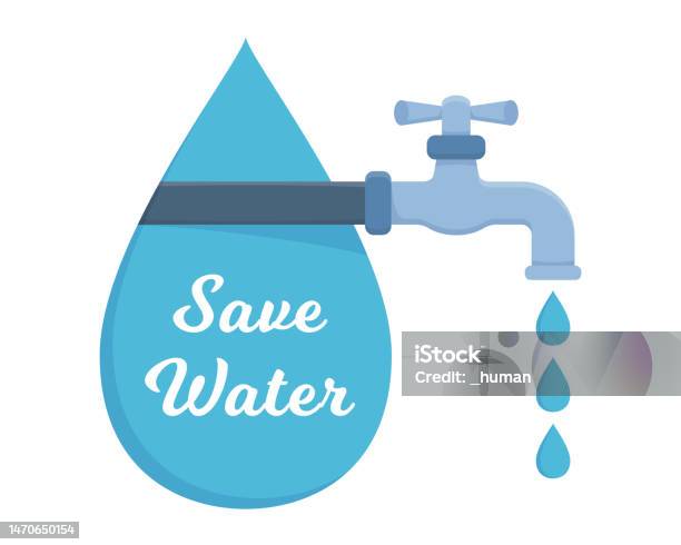 Save Water Concept Stock Illustration Download Image Now Pipe