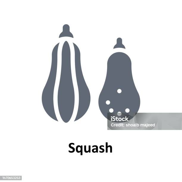 Icônes Solides Vectorielles De Courge Stock Simple Dillustration