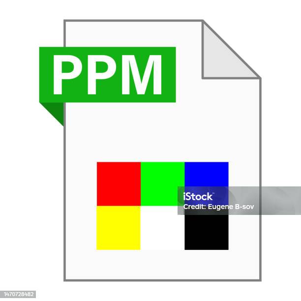 Modern Flat Design Of Ppm File Icon For Web Stock Illustration