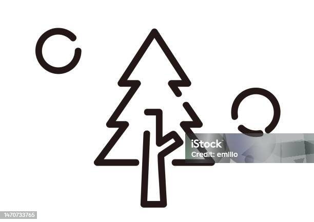 Dessin Au Trait De Larbre Et Du Cercle Vecteurs Libres De Droits Et