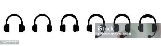 Ikon Headphone Diatur Ikon Headset Dalam Solid Simbol Earphone ... Ikon Headphone Diatur Ikon Headset Dalam Solid Simbol Earphone ...