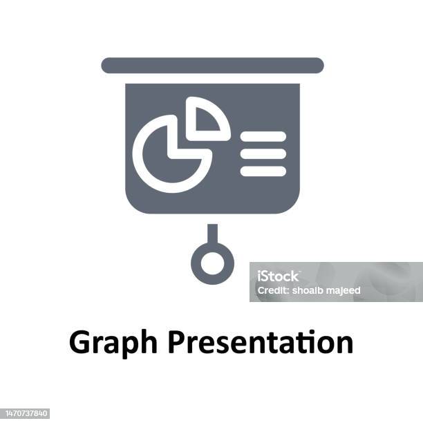 Grafik Presentasi Vektor Padat Ikon Stok Ilustrasi Stok Sederhana