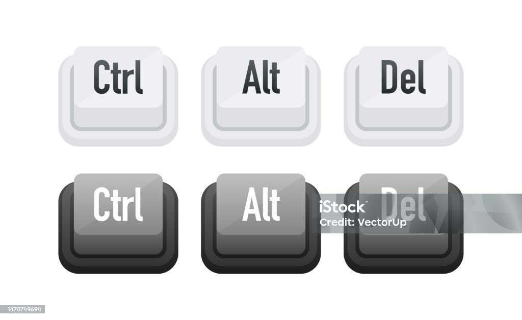 Ctrl Alt Del Shortcut Keys Keyboard Keys Stock Illustration - Download ... Ctrl Alt Del Shortcut Keys Keyboard Keys Stock Illustration - Download ...
