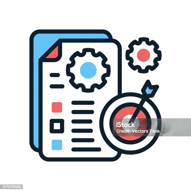 Icône De Gestion Des Objectifs Dans Le Vecteur Logotype Vecteurs Libres