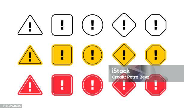 Collection De Points Dexclamation Réglez Un Signe Dattention Attention