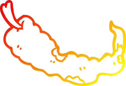 Dessin Au Trait Dégradé Chaud Dun Piment De Dessin Animé Vecteurs