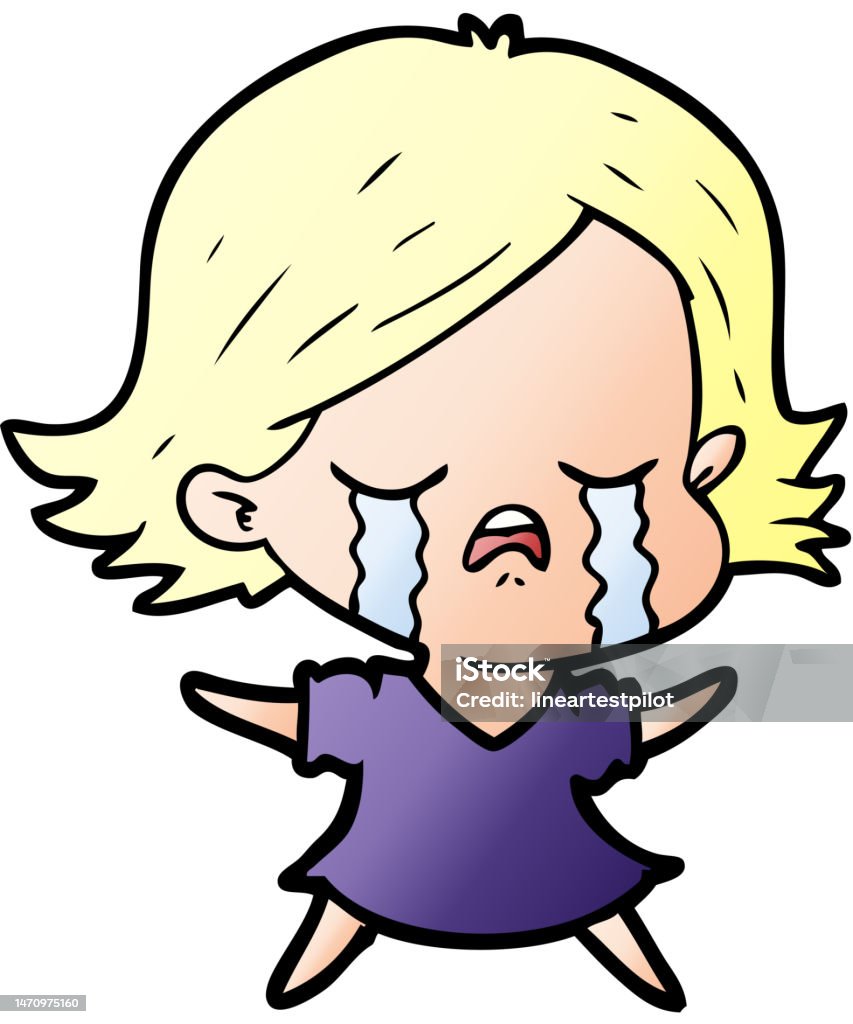 Cartoon Girl Crying Stock Illustration Download Image Now Adult