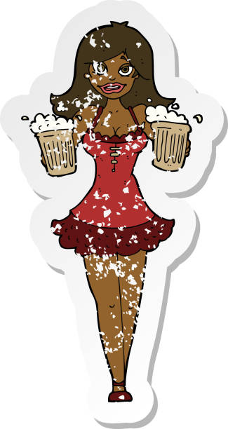 70 Pin Up Waitress Cartoons Stock Illustrations Royalty Free Vector