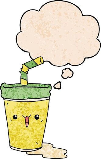 Ilustración de Lindo Refresco De Dibujos Animados Con Burbuja De ... Ilustración de Lindo Refresco De Dibujos Animados Con Burbuja De ...