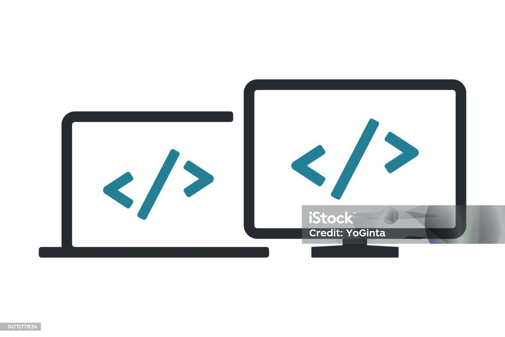 Computer Coding Programming Web Development Illustration Vector Stock Illustration Download