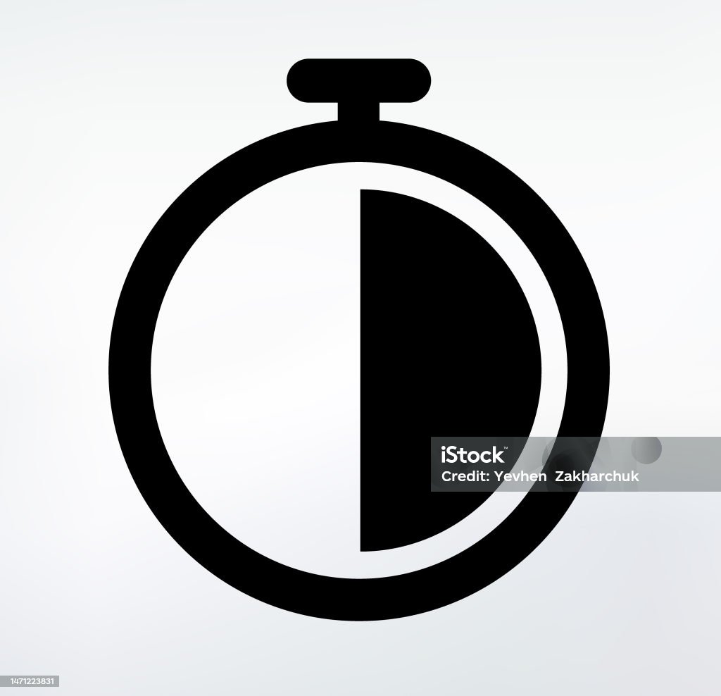 30 Seconds Countdown Timer Icon Set Time Interval Icons Stopwatch And