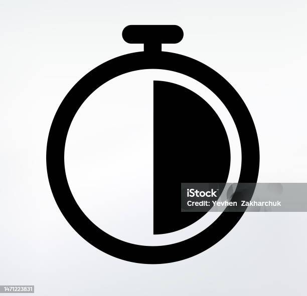 30 Seconds Countdown Timer Icon Set Time Interval Icons Stopwatch And