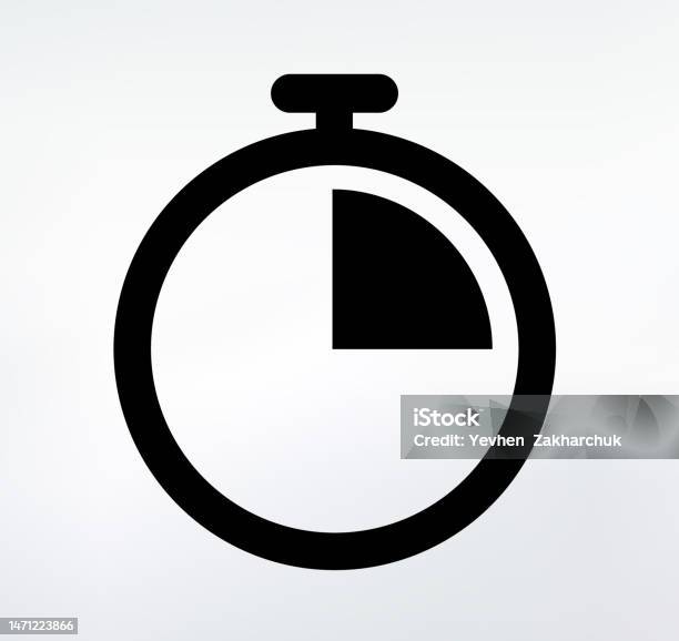 15 Seconds Countdown Timer Icon Set Time Interval Icons Stopwatch And
