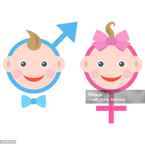 Ilustrasi Simbol Merah Muda Dan Biru Anak Lakilaki Dan Perempuan ... Ilustrasi Simbol Merah Muda Dan Biru Anak Lakilaki Dan Perempuan ...