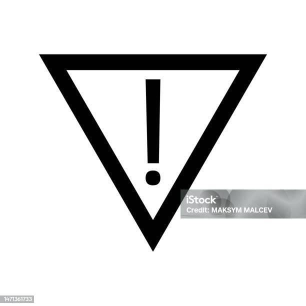 Signe De Point Dexclamation Dans Une Icône Triangulaire Vecteur Isolé