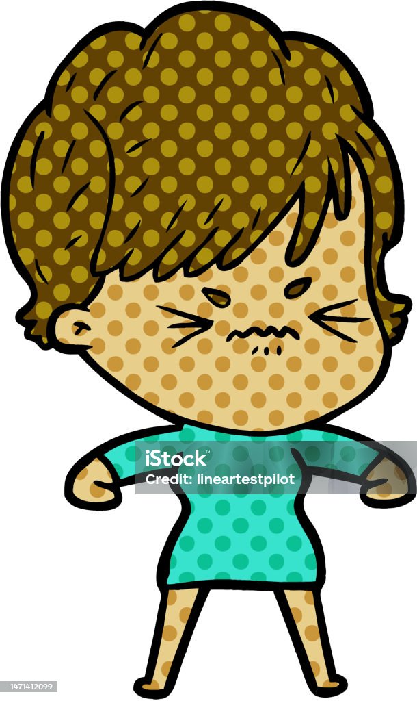 Cartoon Frustrated Woman Stock Illustration Download Image Now