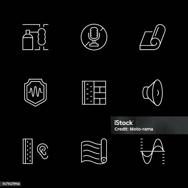 Set Line Icons Of Soundproofing Stock Illustration - Download Image Now ... Set Line Icons Of Soundproofing Stock Illustration - Download Image Now ...