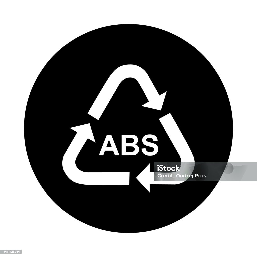 Symbole Plastique Panneau De Recyclage Écologique Isolé Sur Fond Blanc