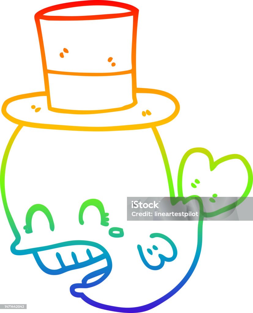 Dessin Au Trait Dégradé Arcenciel Dune Baleine De Dessin Animé Portant