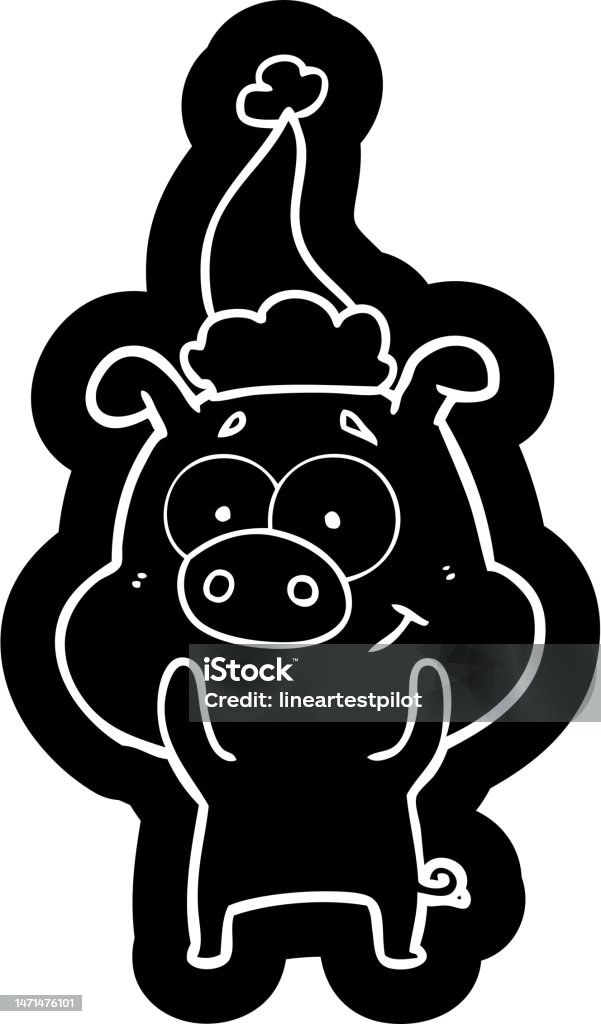 Icône De Dessin Animé Joyeuse Et Originale Dun Cochon Portant Un