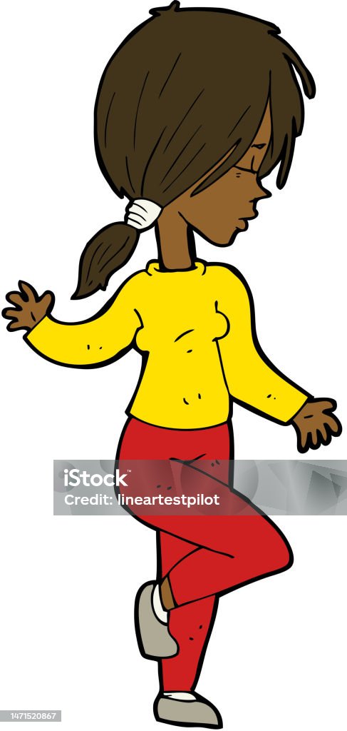 Cartoon Girl Dancing Stock Illustration Download Image Now Adult Art Bizarre Istock