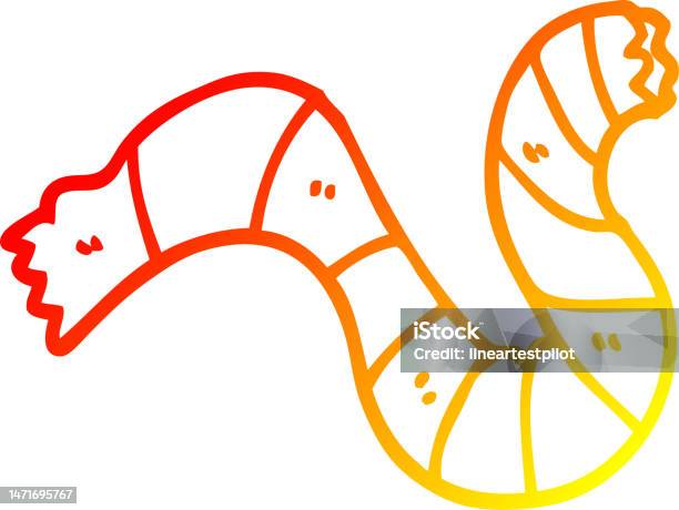 Dessin Au Trait Dégradé Chaud Dune Corde De Dessin Animé Vecteurs