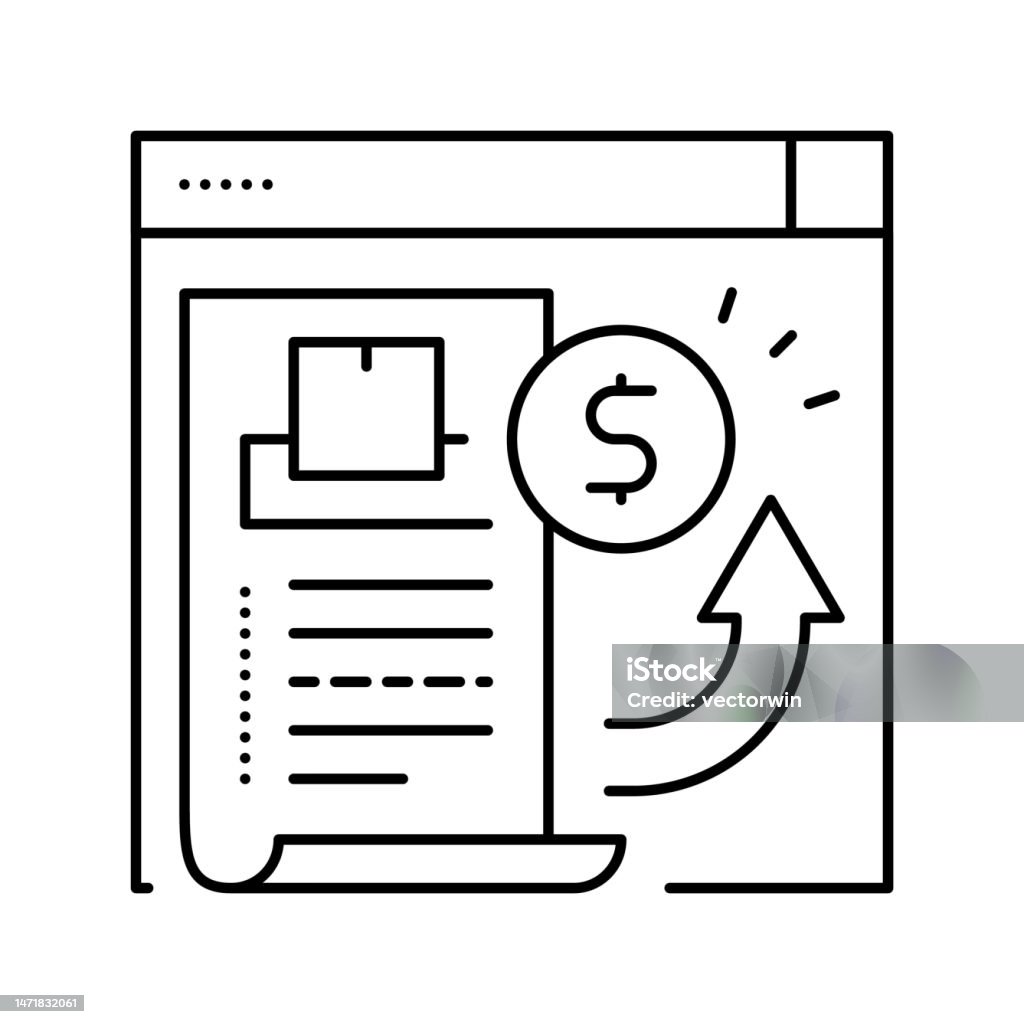 Illustration Vectorielle De Licône De Ligne Du Fournisseur De Paiement