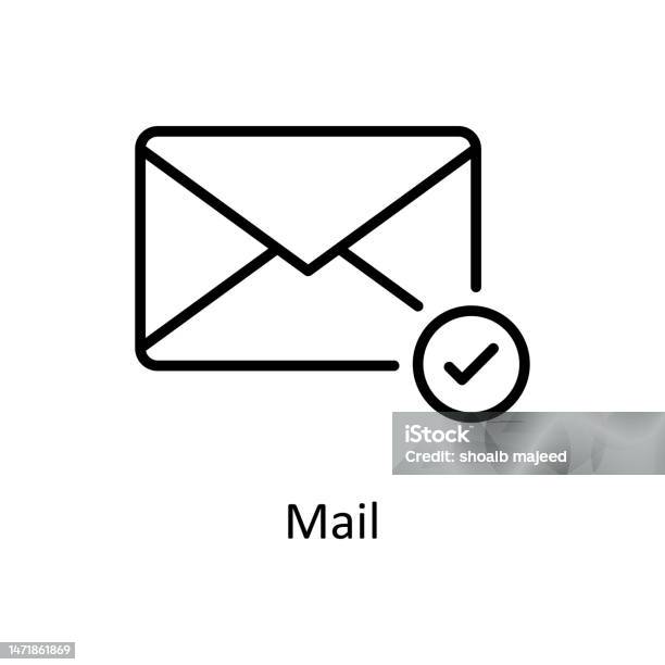 Contour Du Vecteur De Courrier Illustration De Conception Dicônes