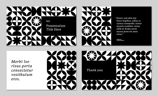 Presentation Design Layout With Abstract Geometric Graphics Jett System