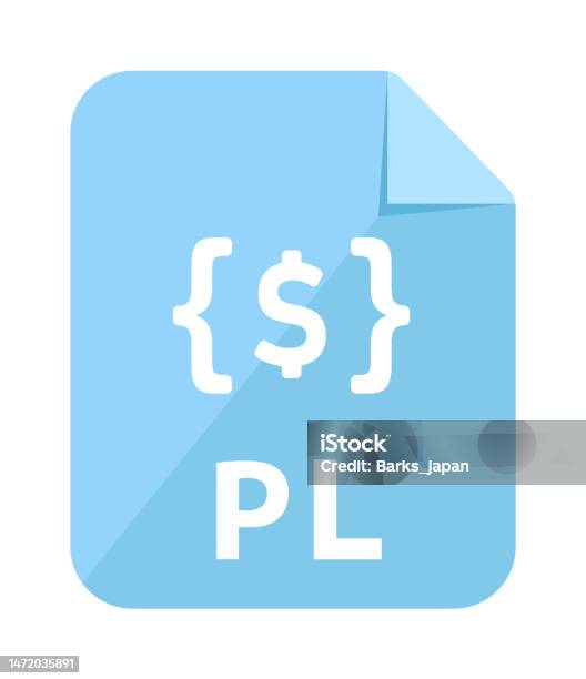 File Formats Vector Icon Illustration Pl Perl Stock Illustration Download Image Now