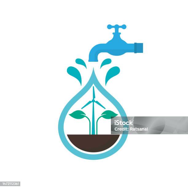 Save Water Concept Stock Illustration Download Image Now Computer