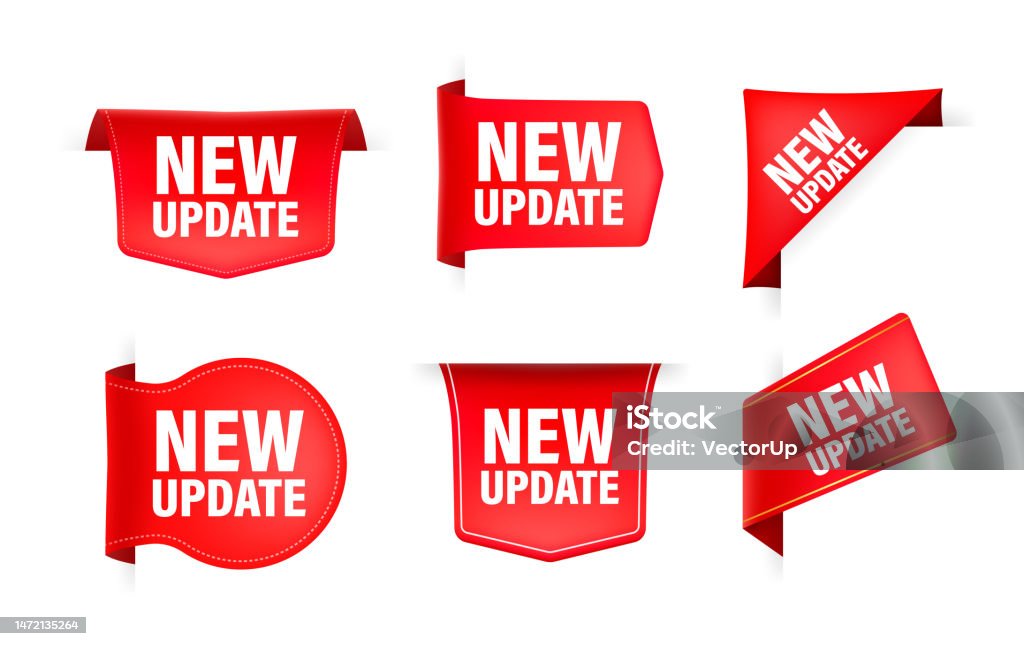 Red Ribbon With Text New Update Banner Ribbon Label New Update Stock ... Red Ribbon With Text New Update Banner Ribbon Label New Update Stock ...
