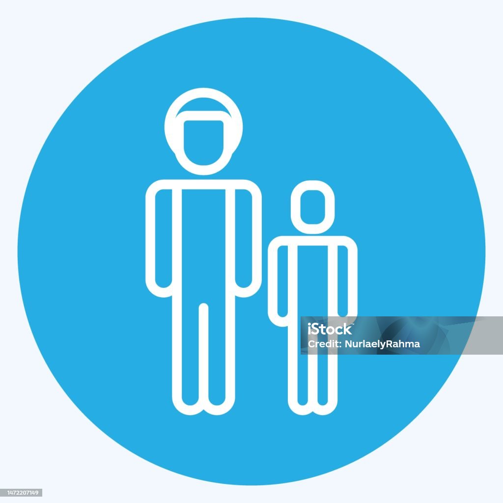Icône Père Et Fils Lié Au Symbole De La Famille Style Glyphe Conception