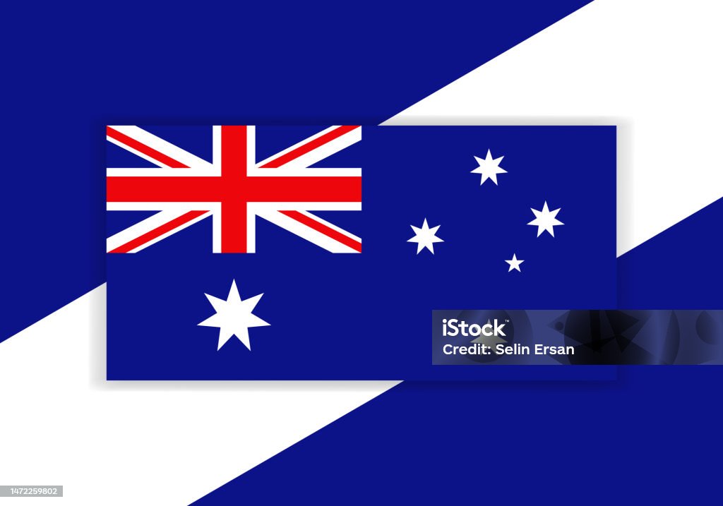 Vektor Australia Bendera Desain Bendera Negara Bendera Vektor Datar Ilustrasi Stok Unduh