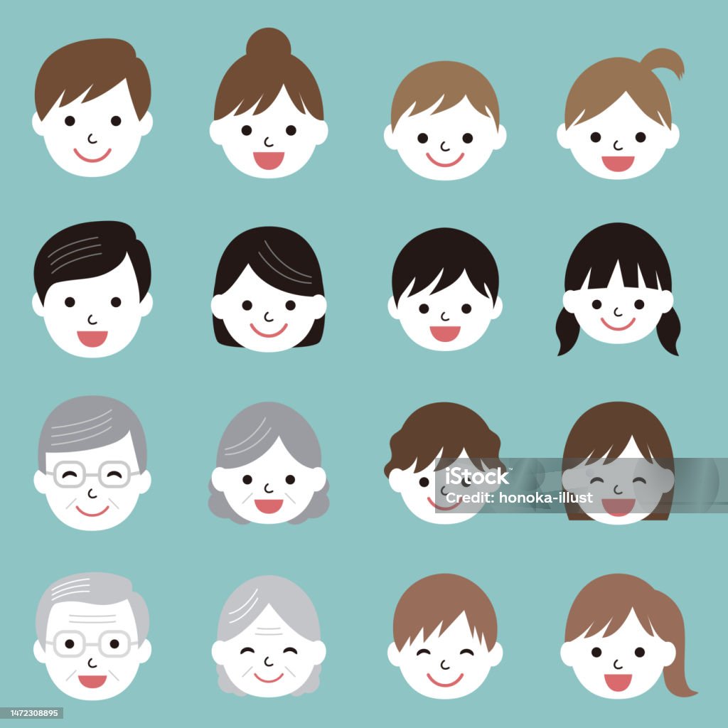Set Of Family Face Icons Stock Illustration - Download Image Now ... Set Of Family Face Icons Stock Illustration - Download Image Now ...