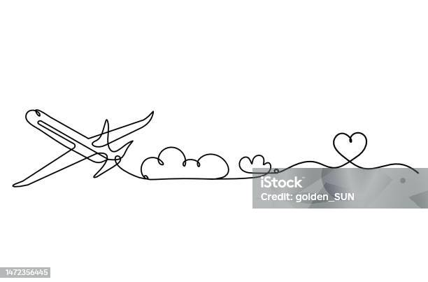 Plan Abstrait Avec Cœur Comme Dessin Au Trait Sur Blanc Vecteurs Libres