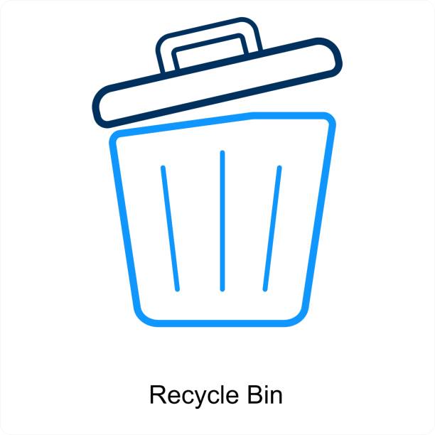 Blue Recycle Bin Clipart