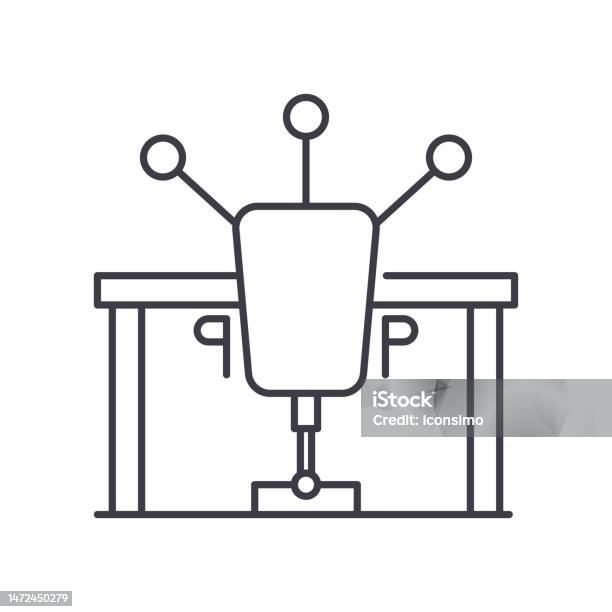 Icône De Ligne De Coworking Symbole De Contour Illustration Vectorielle