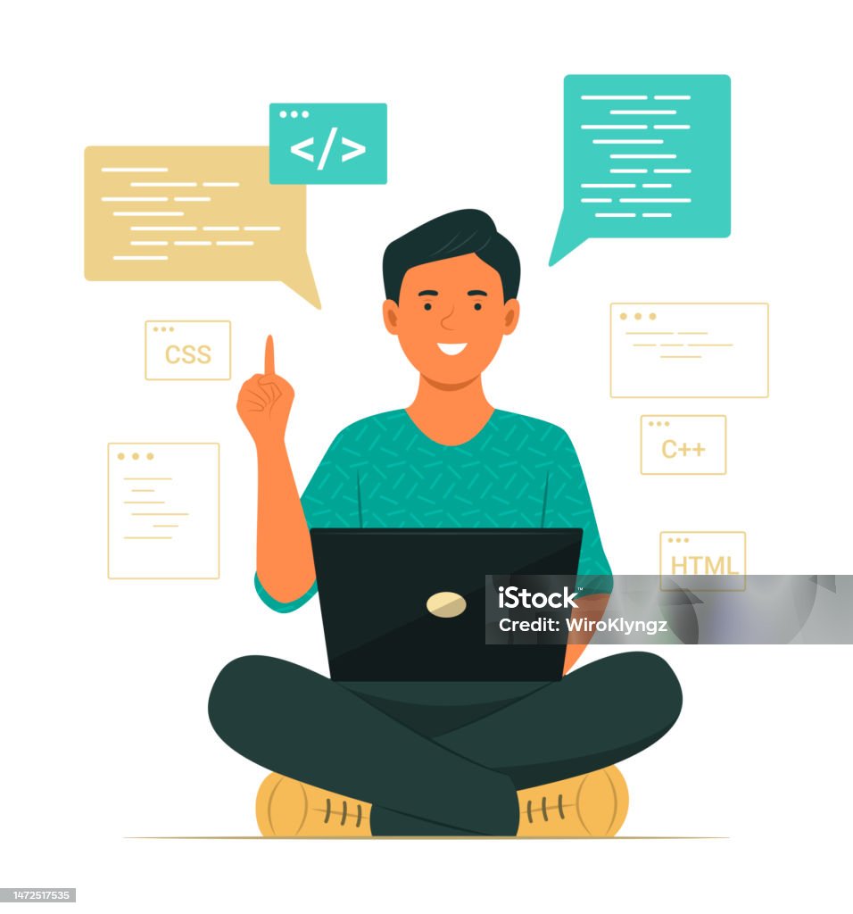 Programmer Process Coding For Software Development Stock Illustration Download Image Now