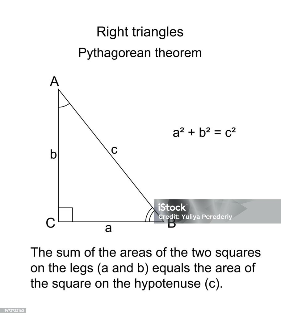 Satz Des Pythagoras Rechtwinkliges Dreieck Abc Stock Vektor Art und ... Satz Des Pythagoras Rechtwinkliges Dreieck Abc Stock Vektor Art und ...