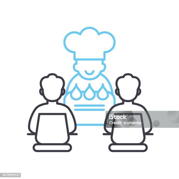 Icône De Ligne De Classe Caakery Symbole De Contour Illustration
