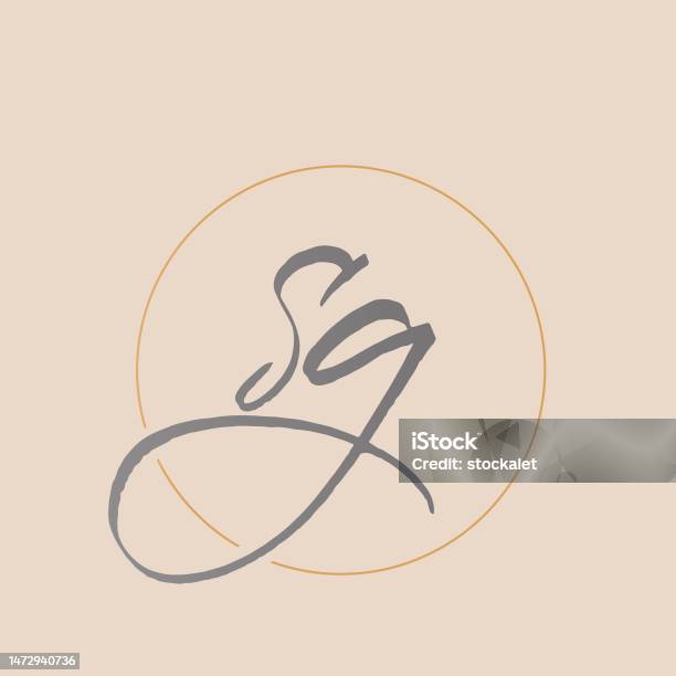 Logo Monogramme Sg Lettre Minuscule S Lettre G Caractères De Signature