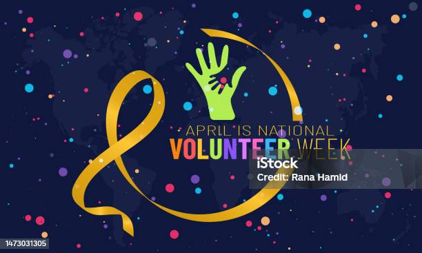 National Volunteer Week Volunteers Communities Circle Ribbon Awareness