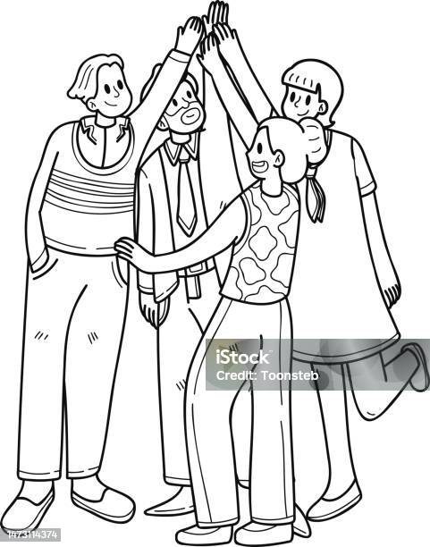 Brainstorming Tim Pengusaha Untuk Ilustrasi Sukses Dengan Gaya Doodle ... Brainstorming Tim Pengusaha Untuk Ilustrasi Sukses Dengan Gaya Doodle ...