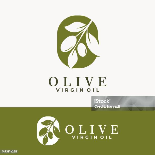 Modèle De Logo Dolivier Illustration Vectorielle Dhuile Vierge De