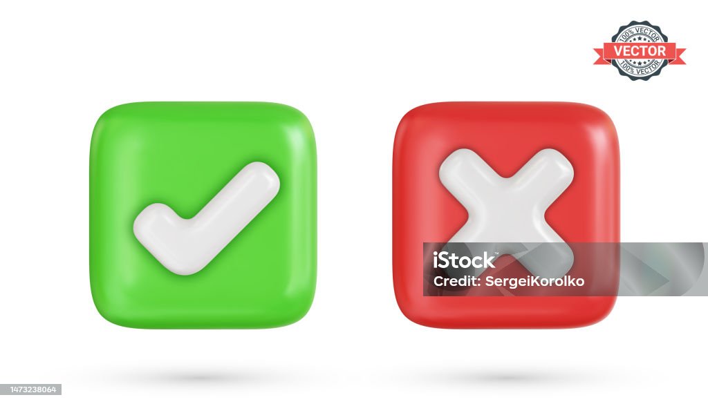 Signes Corrects Et Incorrects Icônes De Marques Correctes Et Fausses ... Signes Corrects Et Incorrects Icônes De Marques Correctes Et Fausses ...